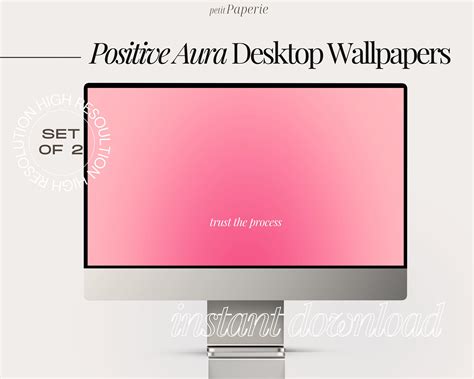Positive Gradient Aura Pink Affirmations Theme Desktop Etsy