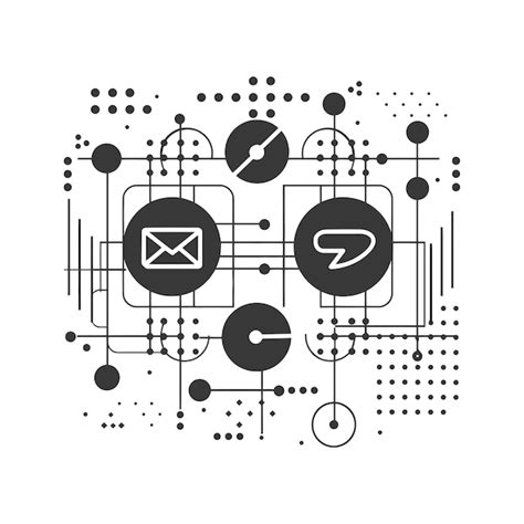 Abstract Geometric Pattern With Communication Symbols Premium Ai Generated Vector