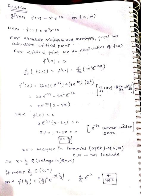Answered 2 Find The Absolute Maximum And Absolute Minimum Values Of F