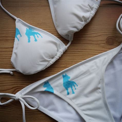 White Bully Bikini Etsy