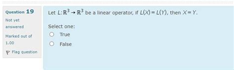 solved let l r3 r3 be a linear operator if l x l y then