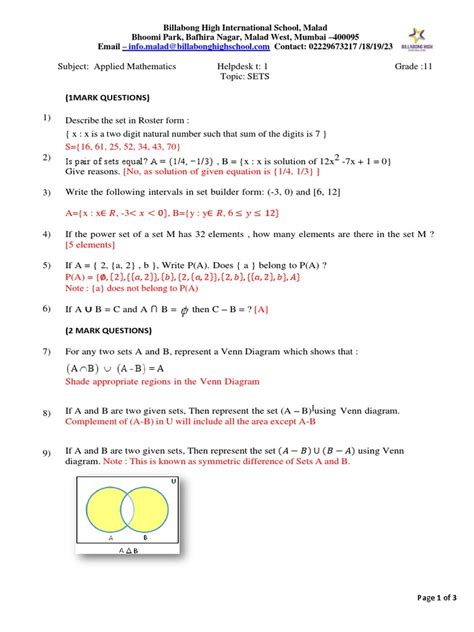 Xi Applied Maths Hd Chp Sets Pdf Mathematics