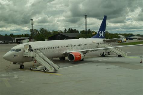 Empty Sas Flight Waiting For Passengers Editorial Stock Image Image