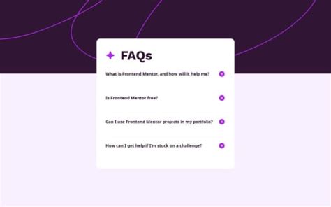 Frontend Mentor Faq Accordion Coding Challenge Solution
