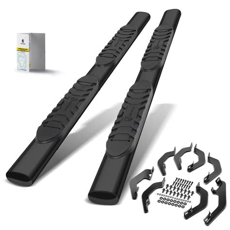 Tundra 5 Inch Oval Straight Side Step Bars Black 22 26 Tundra Double