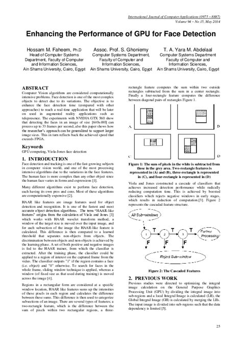 Pdf Enhancing The Performance Of Gpu For Face Detection