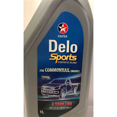 น้ำมันเครื่องดีเซล Caltex Delo® Sports Synthetic Blend 15w 40 1l เดโล่