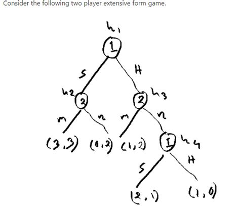Solved Consider The Following Two Player Extensive Form