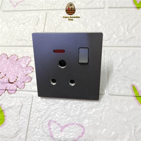 Home Wall Switch Socket Grey Color Electric Plug Socket 10a Lamp