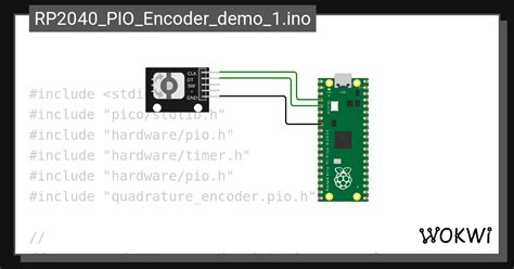 RP2040 PIO Encoder Demo 02 Wokwi ESP32 STM32 Arduino Simulator