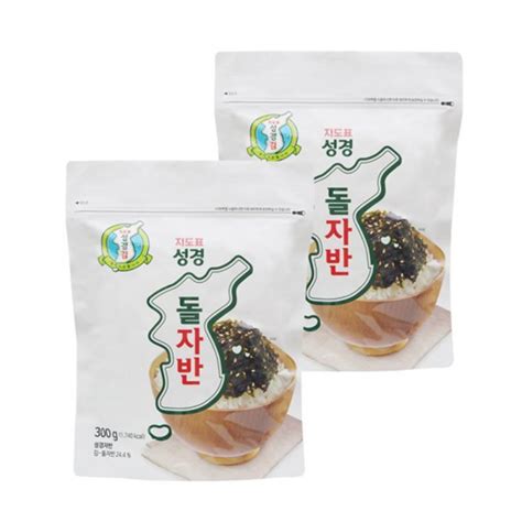 티몬 글로벌 홀세일 지도표 성경김 돌자반 300g 대용량 2봉 I 식품