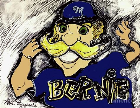 Milwaukee Brewers Bernie Brewer Mascot Mixed Media By Geraldine