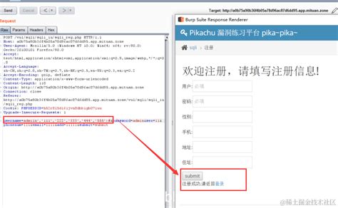 [pikachu靶场实战系列] sql注入（insert update注入）username or updatexm 掘金