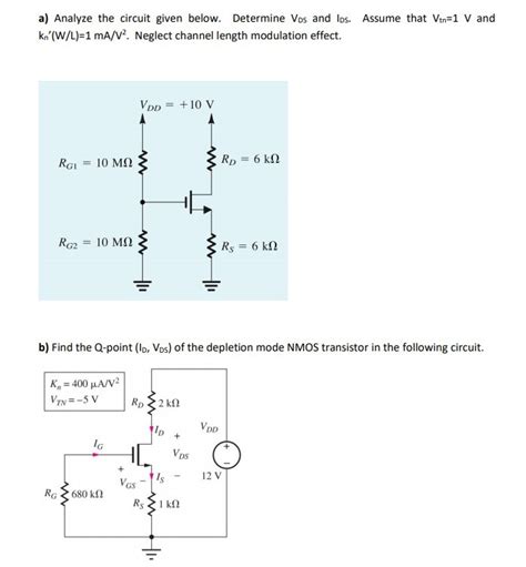 solved a analyze the circuit given below determine vos and