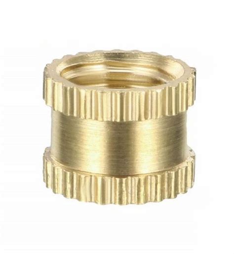 Brass Knurled Threaded Insert Nut For Hardware Fittings Size M6 X