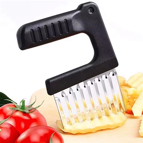 Cadorn Handheld Stainless Steel Wavy Potato Cutter French Fry And Chip