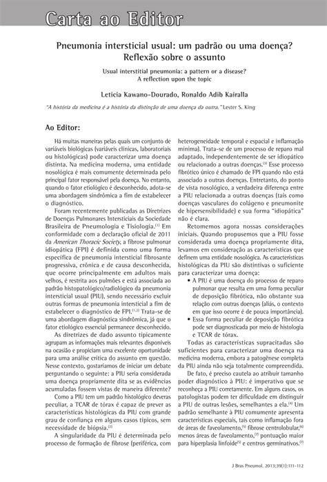 [pdf] Usual Interstitial Pneumonia A Pattern Or A Disease A