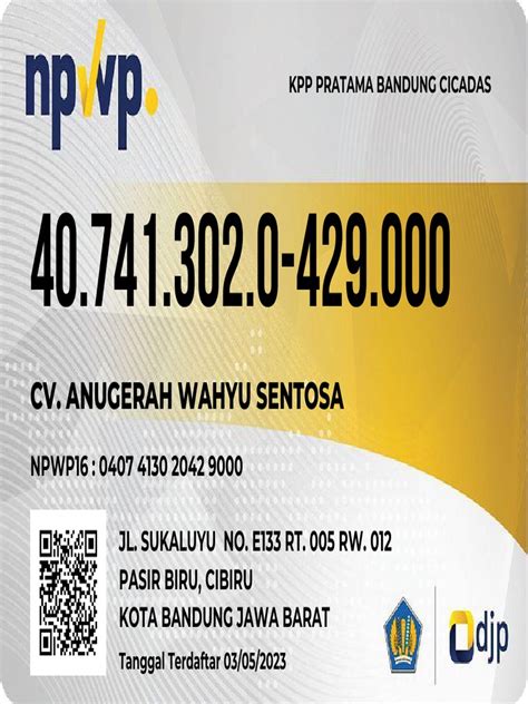 npwp cv aws pdf