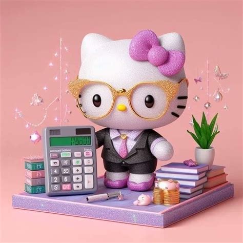 Hello Kitty Contadora En 2025 Temas Para Celular Rosa Hello Kitty Animación Disney