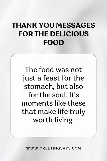 Best 13 Thank You For The Delicious Food Messages And Quotes Artofit