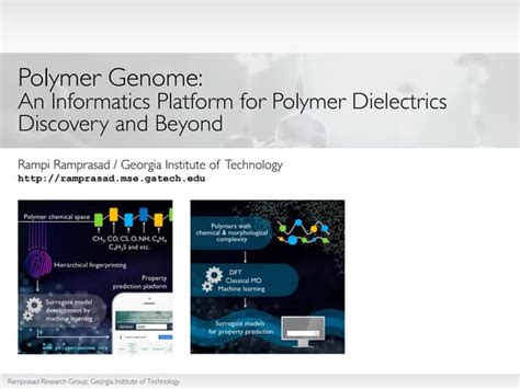Polymer Genome An Informatics Platform For Polymer Dielectrics Discovery And Beyond Ppt