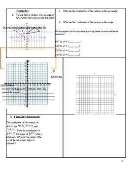 Lesson On Rotations By Mathfantastic Teachers Pay Teachers