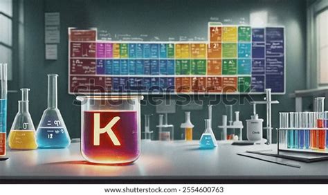 Scientific Setting Glowing Potassium Sample Part Ai Generated Image