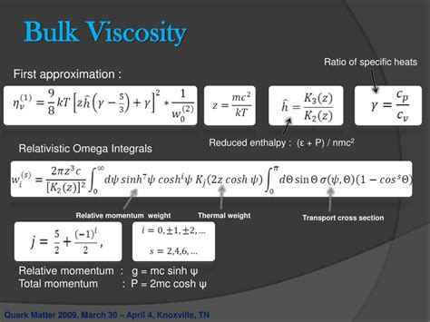 Ppt Bulk Viscosity Of Interacting Hadrons Powerpoint Presentation