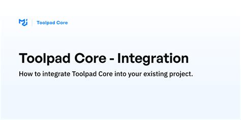 Toolpad Core Integration Toolpad Core