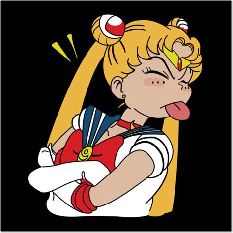 Sailor Moon Funny Face Design Sailor Moon Posters And Art Prints