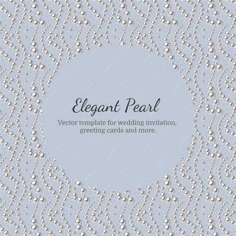 Premium Vector Elegant Template With Pearl Pattern