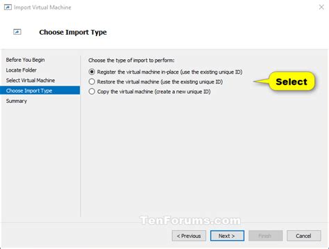 Import Hyper V Virtual Machine In Windows 10 Tutorials