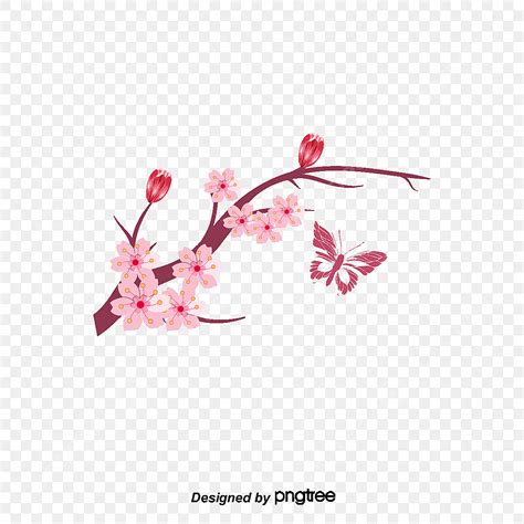 Tree Branches Png Image Vector Tree Branches Flowers Branch Clipart