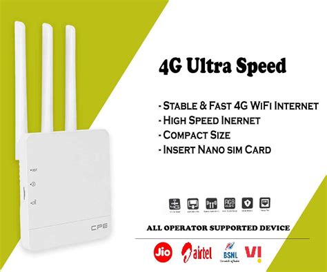Cellexxa G G Mobile Sim Based Router With Triple Antenna With Mbps Speed Plug And Play