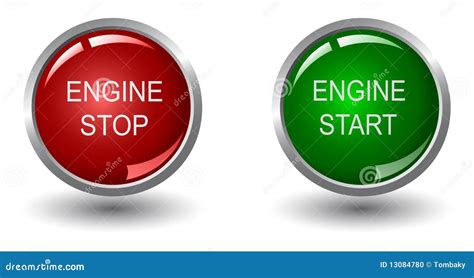 Engine Stop And Start Buttons Stock Vector Illustration Of Icon Power 13084780