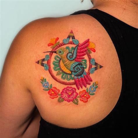 An Artist Creates Vibrant Embroidered Tattoos And Theyre A Real Feast