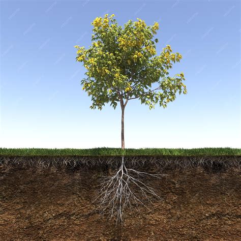 Premium Photo Tree Root System 3d Render
