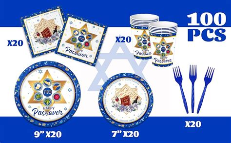 Passover Decorations Happy Passover Plates And Napkins Kit