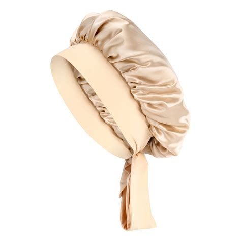 Blissy 100 Silk Bow Bonnet Champagne 100 Mulberry Silk