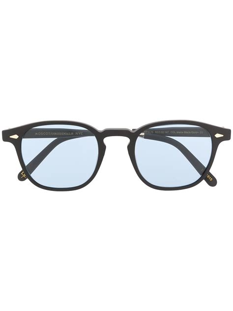Moscot Genug Round Frame Sunglasses In Black Modesens Sunglass