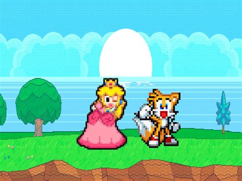 Princess Peach And Miles Tails Prower By Sergi1995 On Deviantart
