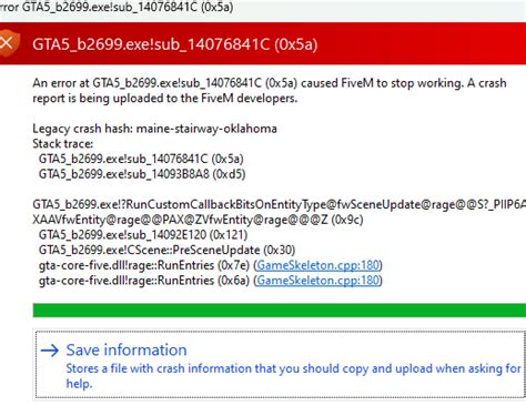 Clothing Causing Game Crashes GameSkeleton Crash Bug Reports Cfx Re Community