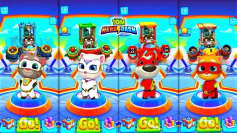 Talking Tom Hero Dash Which Hero Tom And Angela Red Hero Hank