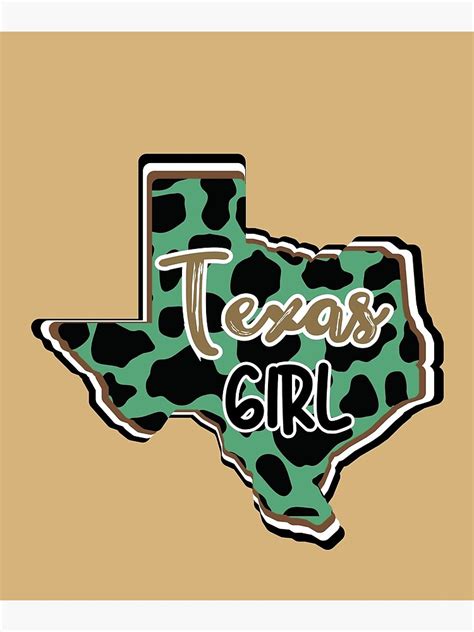 Texas Girl Poster For Sale By Creativelevelup Redbubble