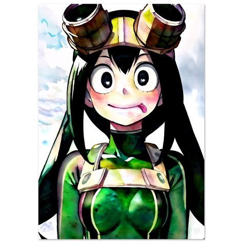 Tsuyu Asui Froppy My Hero Academia Premium Matte Paper Poster Etsy
