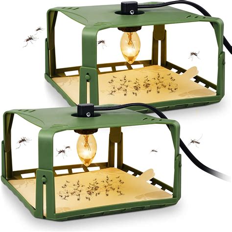 Jllom Easy To Operate Square Flea Bed Bug Trap Heat And Light Attraction 4 Glue Discs Included