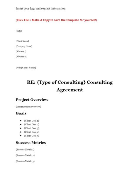 Consulting Agreement Template Best Practices And Examples Consulting Success