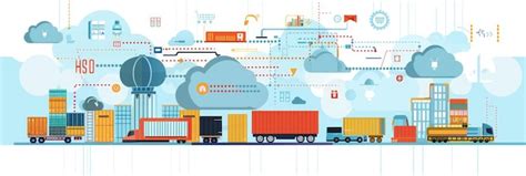 Premium Photo Cloud Based Logistics Network Illustration Of A