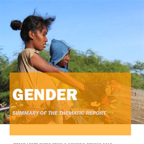 Census Summary Of The Thematic Report Gender INETL I P