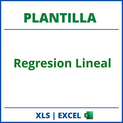Plantilla Regresion Lineal Excel Formato Planilla